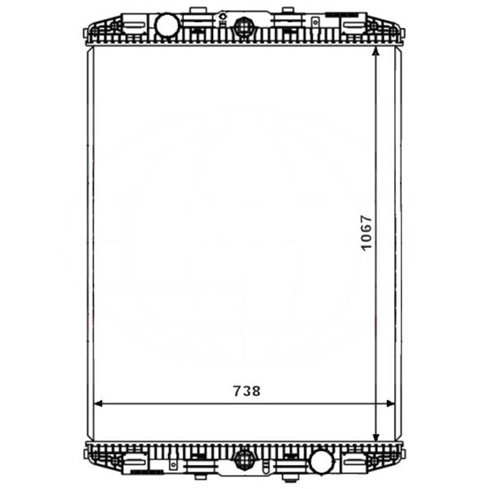 DAF CF 95 (1067 x 738 x 48 / 2DF103_12) - Aaron Radiator