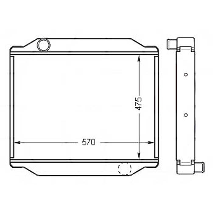 JCB 3CX (0475 x 570 x 76 / 2JB111_10) - Aaron Radiator