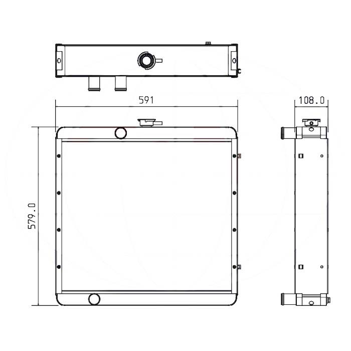 KUBOTA V2203 Mower (0483 x 570 x 95 / 2KM142_10) - Aaron Radiator