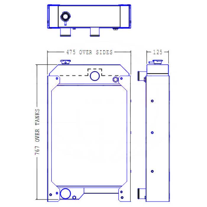 PERKINS Generator (0570 x 450 x 95 / 2ND105_11) - Aaron Radiator