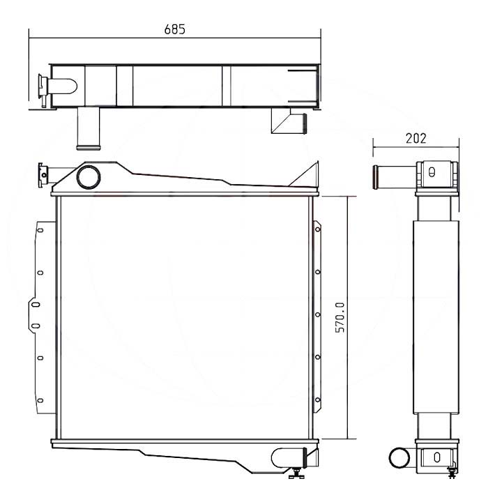 MERLO Telehandler (0570 x 600 x76 / 2ND134_10) - Aaron Radiator