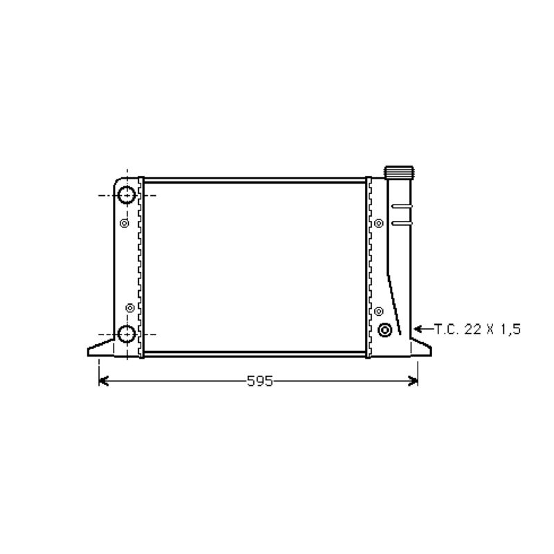 radiator, Audi Coupe & Cabrio I, 1781 cc, 1982-83 (09/82-07/83), Coupe ...