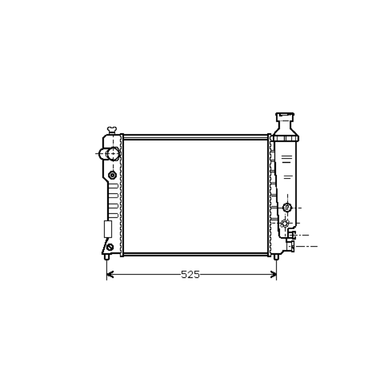 radiator, Peugeot 405 II, 1360 cc, 1992-96 (07/92-12/96), 460 - 377 ...