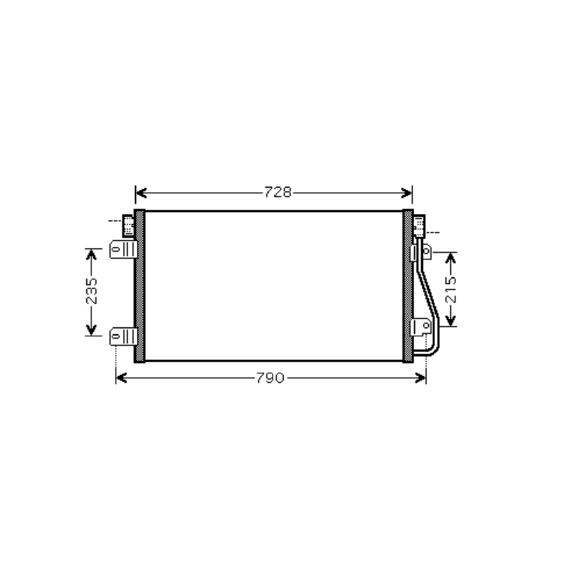 condenser, Renault Master II, 2188 cc, 2000-03 (08/00-08/03), 692 - 380 ...